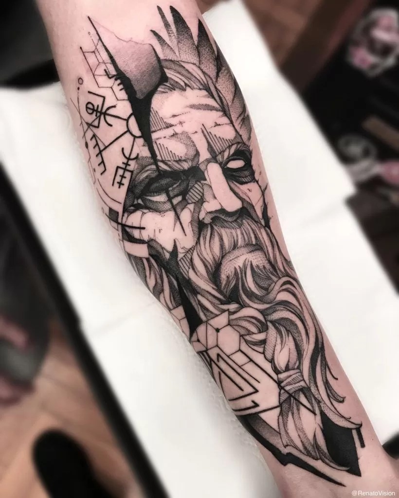 Odin Norse Mythology Tattoo Tattoogoto