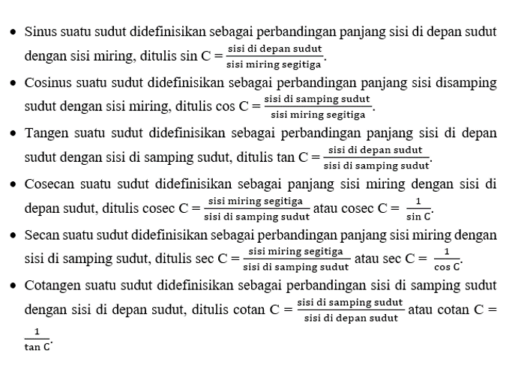 Fungsi Trigonometri Dan Beberapa Contoh Soalnya