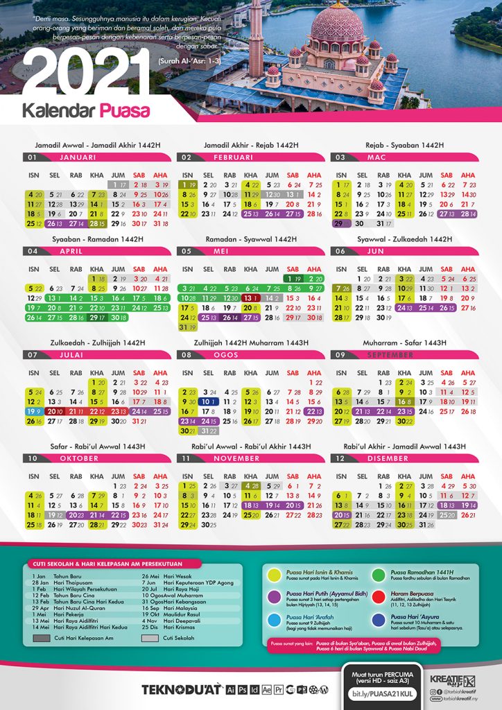 Kalender Puasa Sunnah 2021 Newstempo