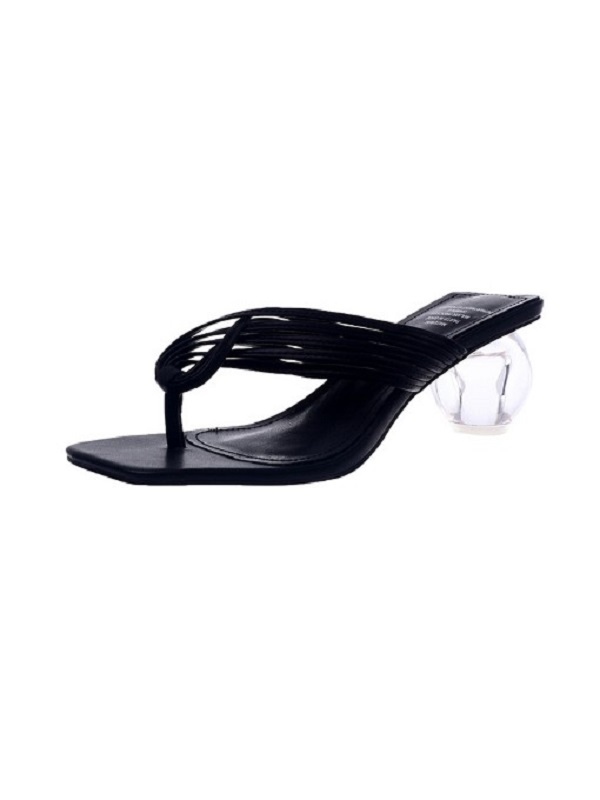 Chunky Clear Heel Flip Flop Slippers Td Mercado