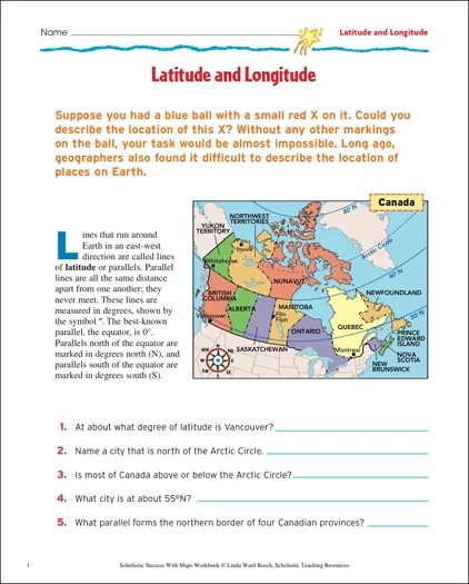 Latitude And Longitude Worksheet Teaching Resource Teach