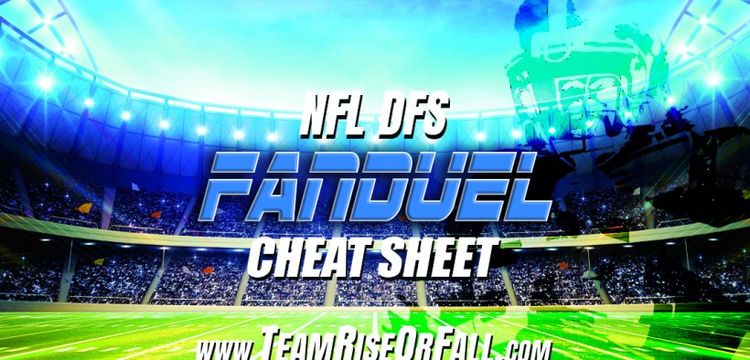 Nfl Dfs Cheat Sheet For Fanduel Week 14 Dfs Lineup Strategy Dfs