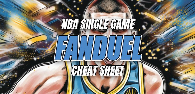 Nba Dfs Cheat Sheet For Fanduel Single Game Nuggets Vs Timberwolves