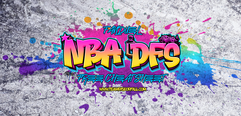 Nba Dfs Cheat Sheet For Fanduel 12123 Dfs Lineup Strategy Dfs