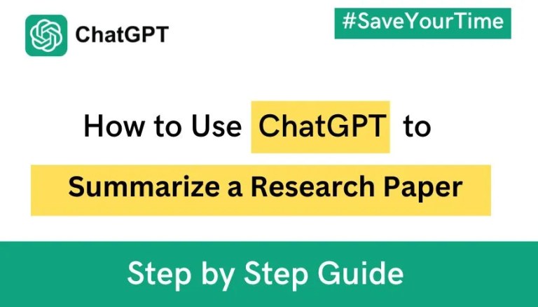 How To Use Chatgpt To Summarize A Research Paper