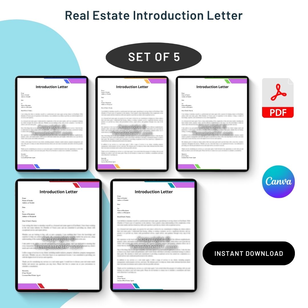 Real Estate Introduction Letter Sample With Examples