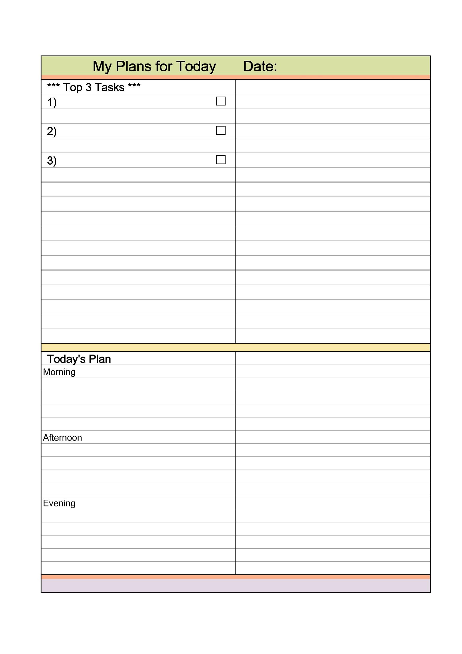 47 Printable Daily Planner Templates Free In Wordexce