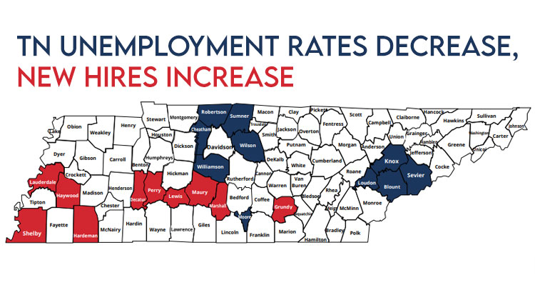 Tennessee Unemployment Rates Decrease New Hires Increase Tennessee