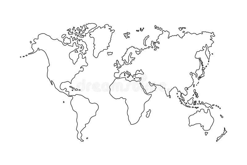 Tekening Wereldkaart Kleurplaat Kleurplaten