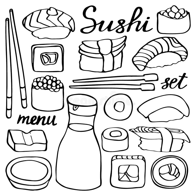 Susi Para Colorear Vistoso Kawaii Sushi Para Colorear Regalo My Xxx