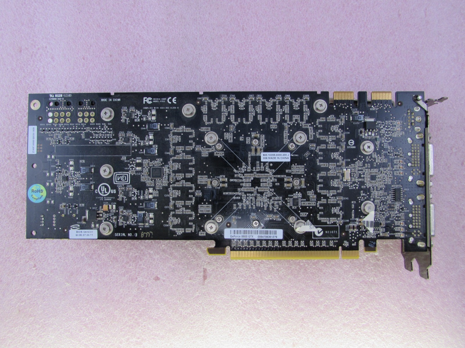 Evga Nvidia Geforce 8800 Gtx 768mb Gddr3 384 Bit Pcie X16 Reference