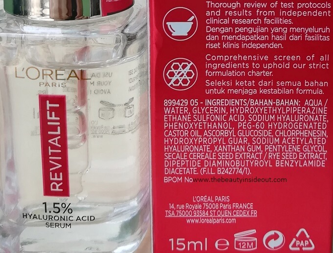 Loreal Paris Revitalift 15 Pure Hyaluronic Acid Serum Review