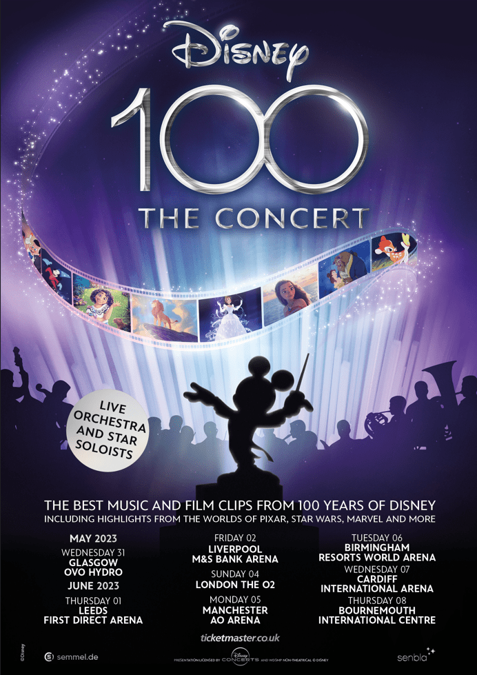 Disney 100 Celebrates 100 Years Of Music With Uk Arena Tour