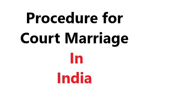 Process Of Court Marriage In India The Legal Info