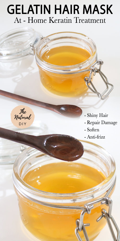 Gelatin Hair Mask At Home Keratin Treatment The Natural Diy