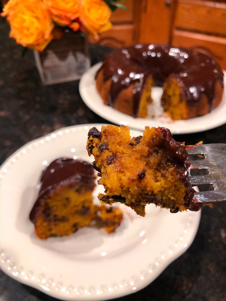 Chocolate Chip Pumpkin Bundt Cake