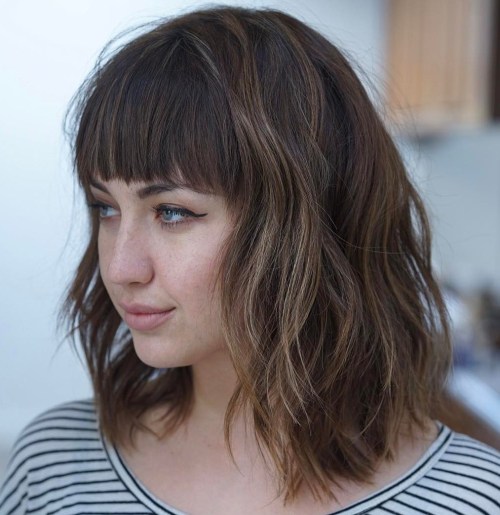 30 Modern Ways To Style A Long Bob With Bangs In 2024