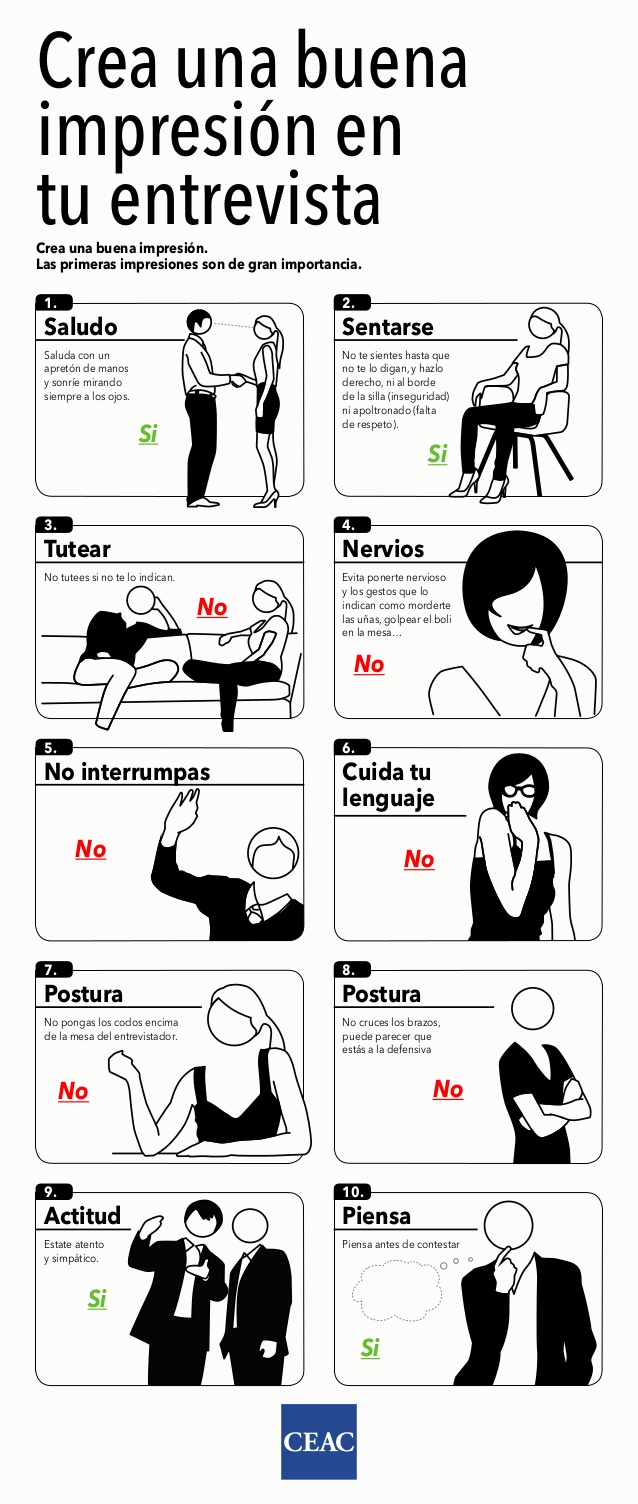 10 Consejos Para Causar Buena Impresión En La Entrevista De Trabajo