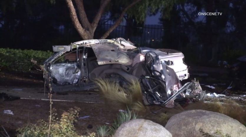 Driver Killed After Car Slams Into Tree Splits In Two In Rancho