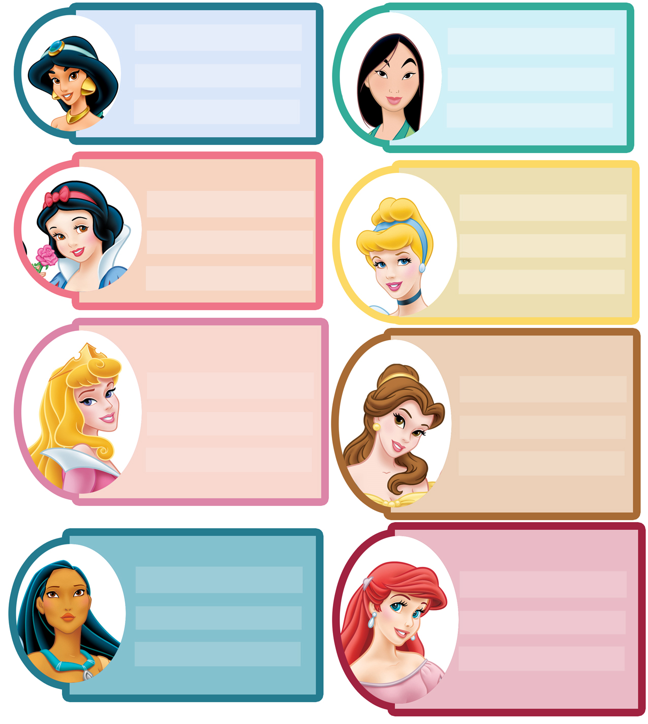 Etiquetas De Las Princesas De Disney Tips E Ideas