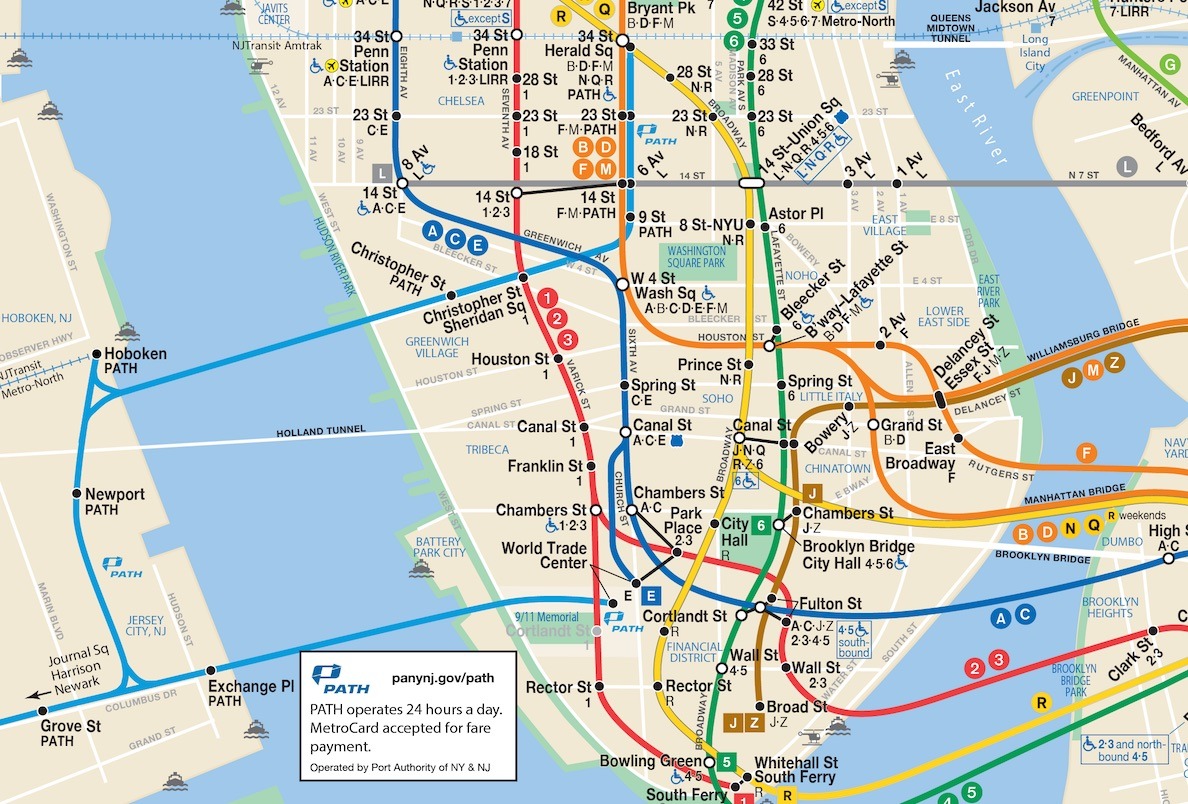 Transit Maps Submission Unofficial Map Subway Nynj By Stewart Mader