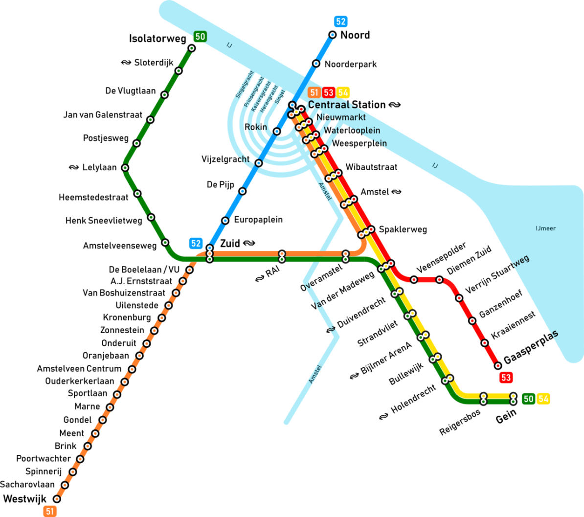 Transit Maps Submission Unofficial Map Amsterdam Metro Maps By