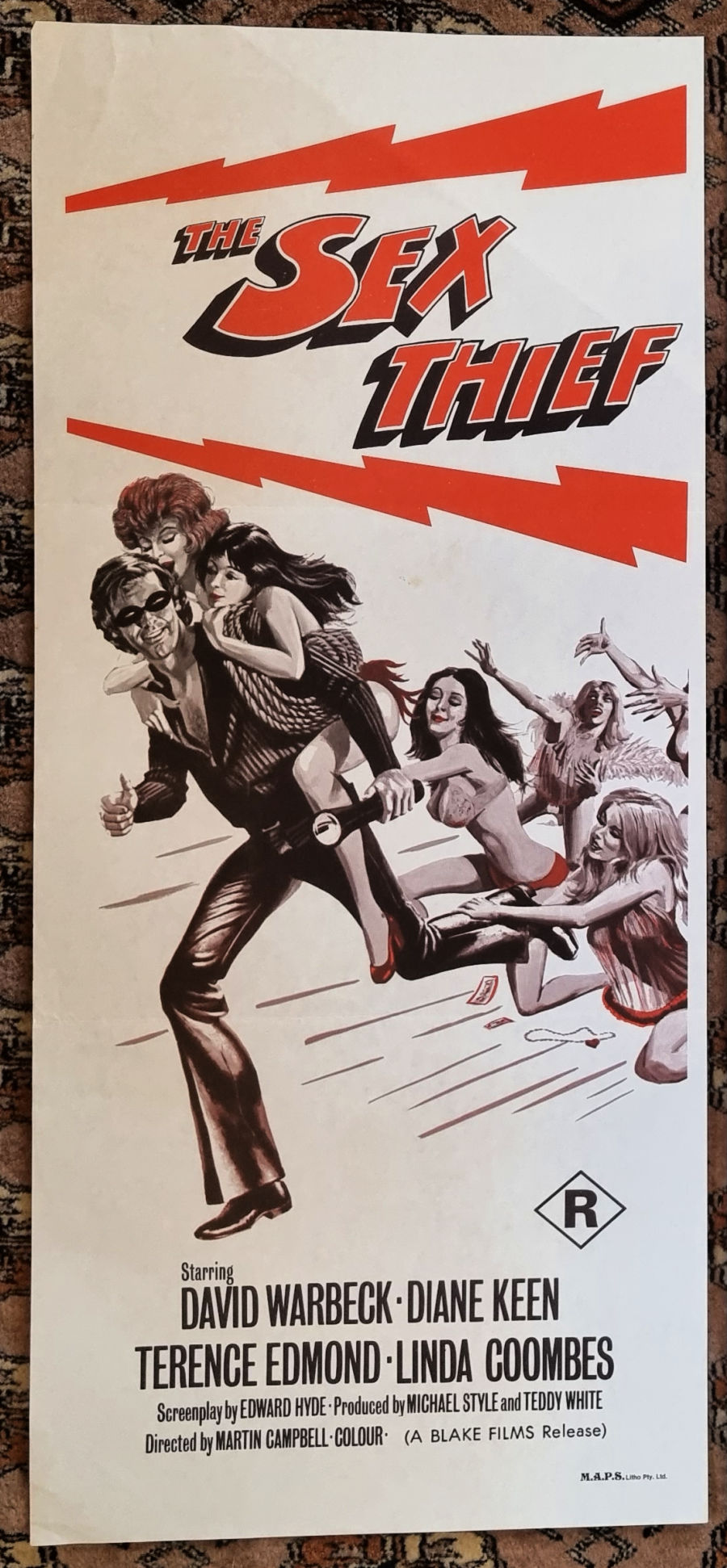 Sex Thief David Warbeck 1973 British Edy Australian Daybill