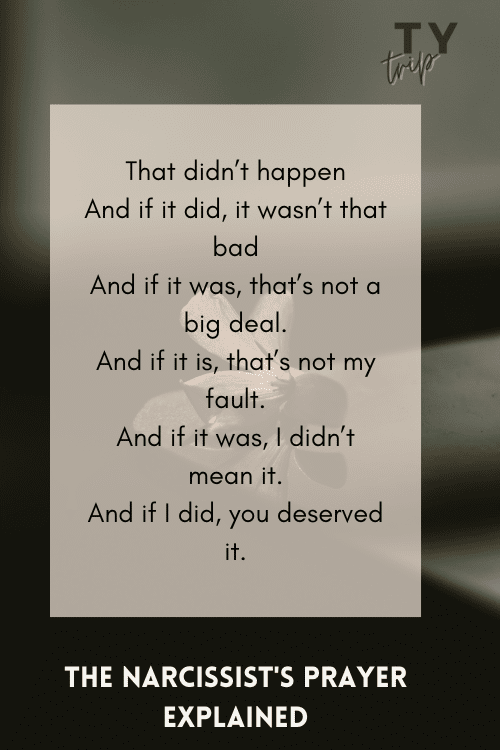 The Narcissist Prayer How To Dive Into The Narcissistic Soul Tyt