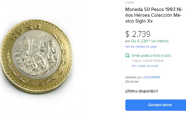 Por Esta Razón Una Moneda De 50 Pesos Se Vende En Casi 3 Mil Pesos