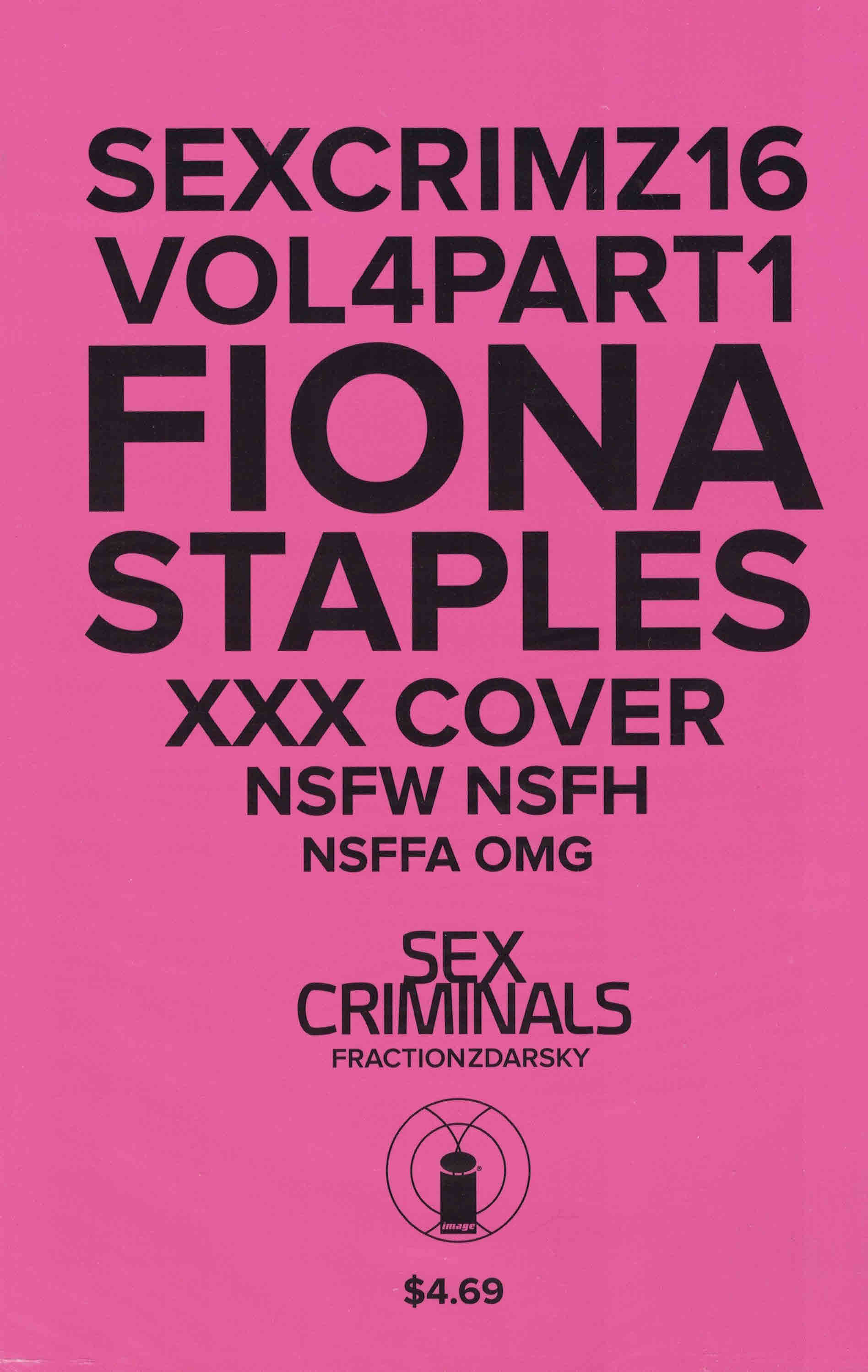 Sex Criminals 16 Fiona Staples Xxx Polybag Variant Image Comic