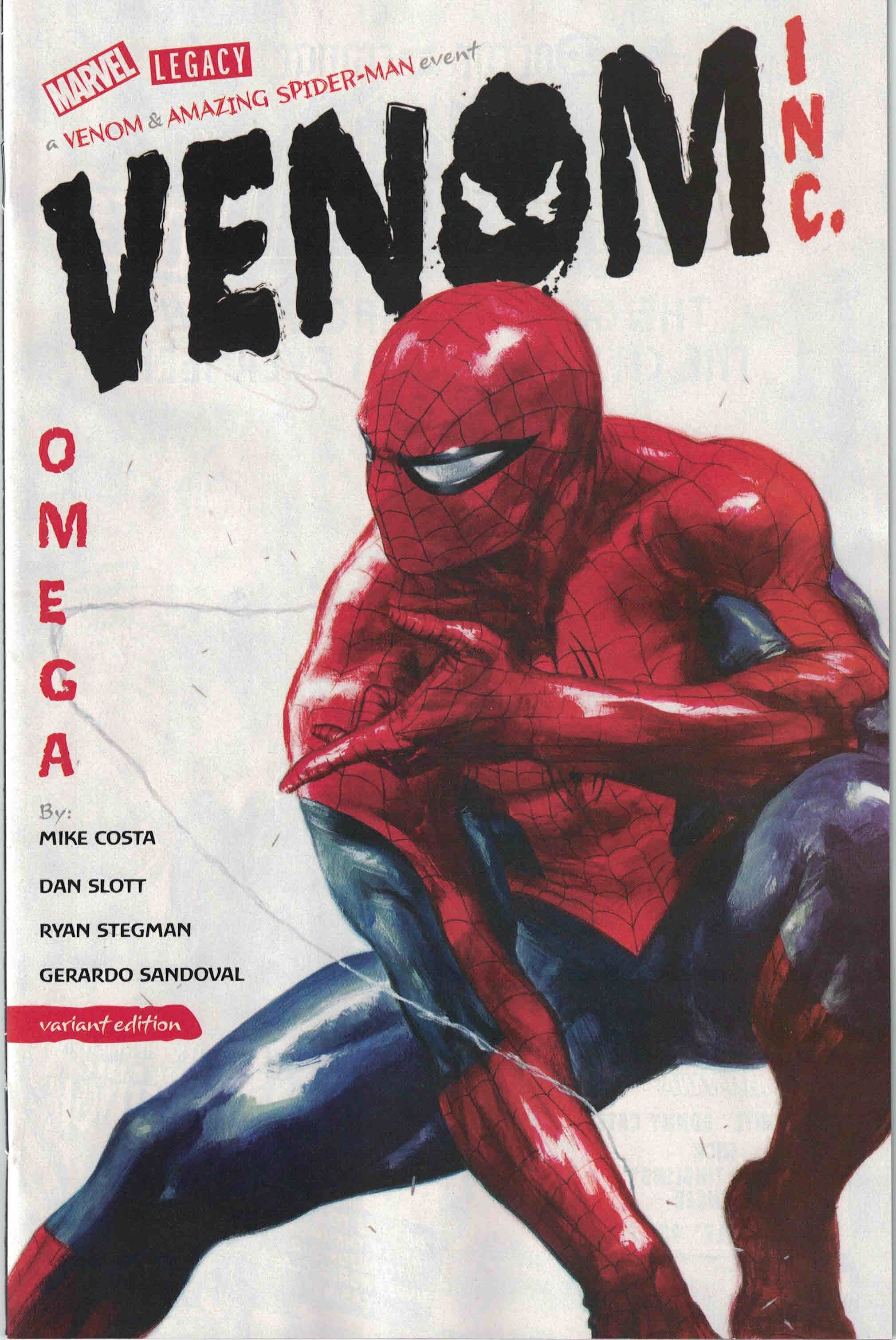 Amazing Spider Man Venom Inc Omega 1 150 Gabriele Dellotto Variant