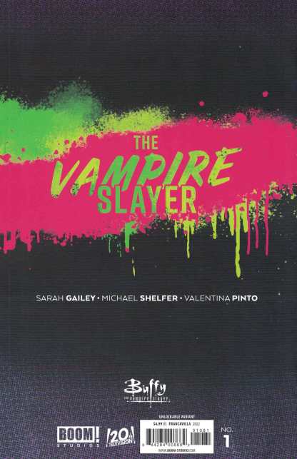 Vampire Slayer 1 Francavilla Unlockable Virgin Variant Boom 2022