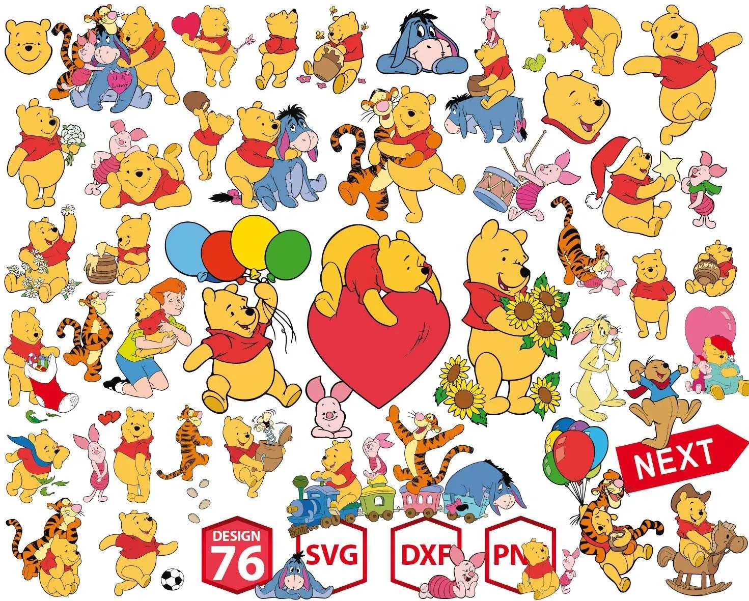 Winnie The Pooh Svg Disney Svg Pooh Bear Svg Winnie Svg Winnie The