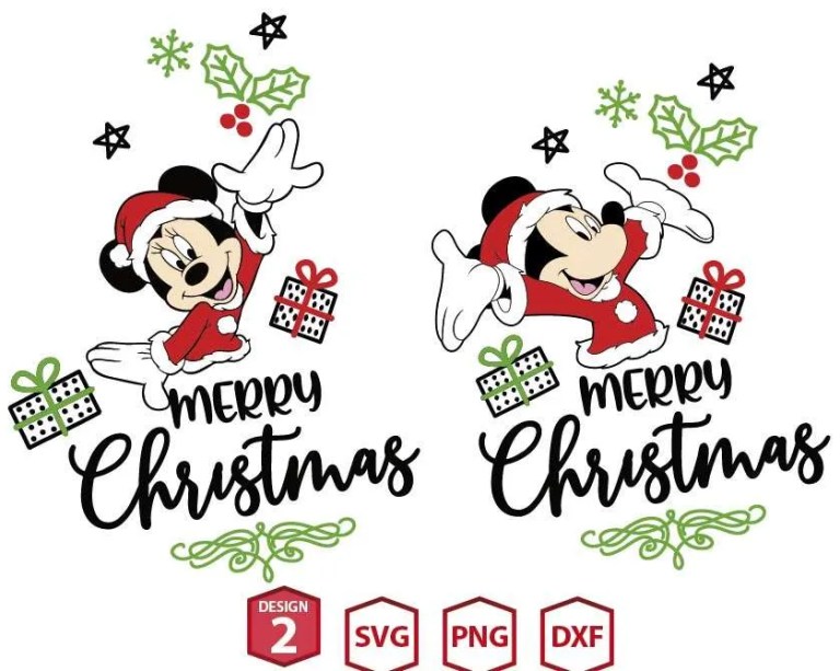 Mickey Merry Christmas Svg Upp442 Upplop Graphics Resources