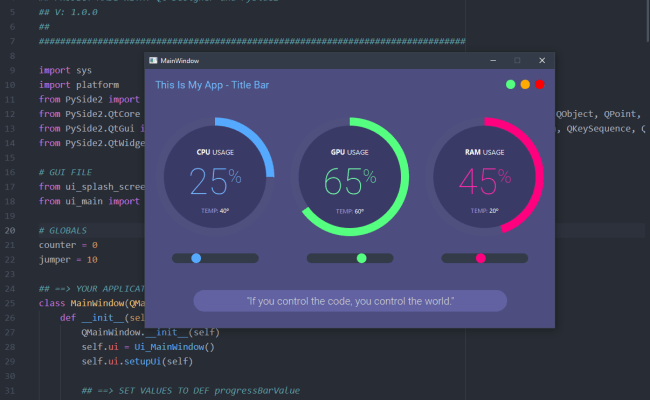 Modern Cicular Progress Bar Python Qt Widgets And Pyside6 Support