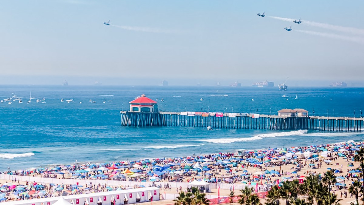 How Were More Than A Million People Allowed Along Huntington Beach