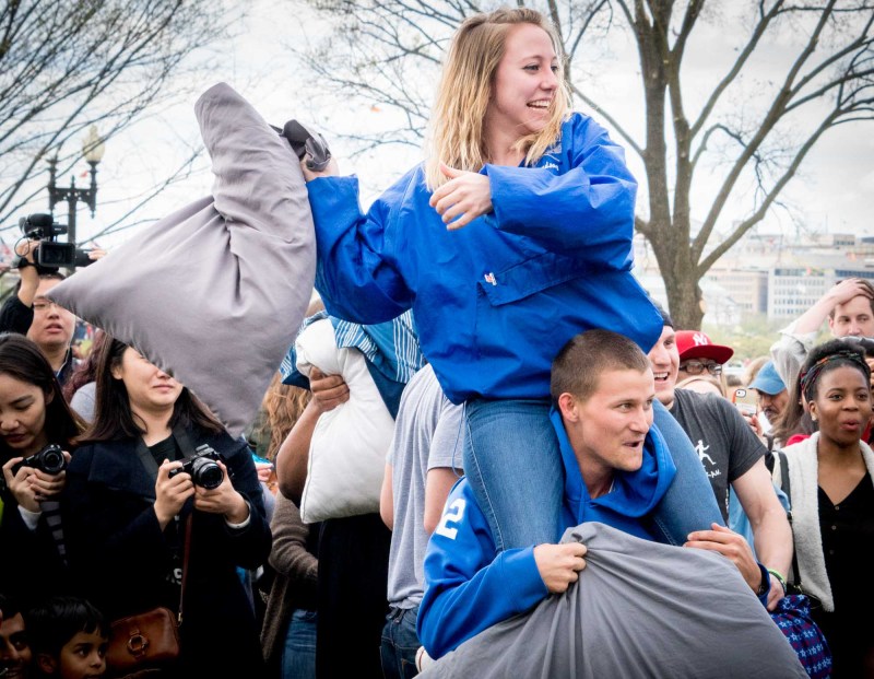 International Pillow Fight Day Victoria Pickering