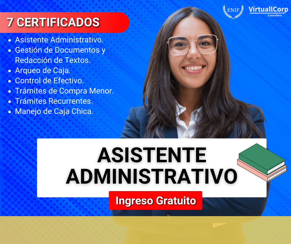 Curso Asistente Administrativo Gratis 7 Certificados