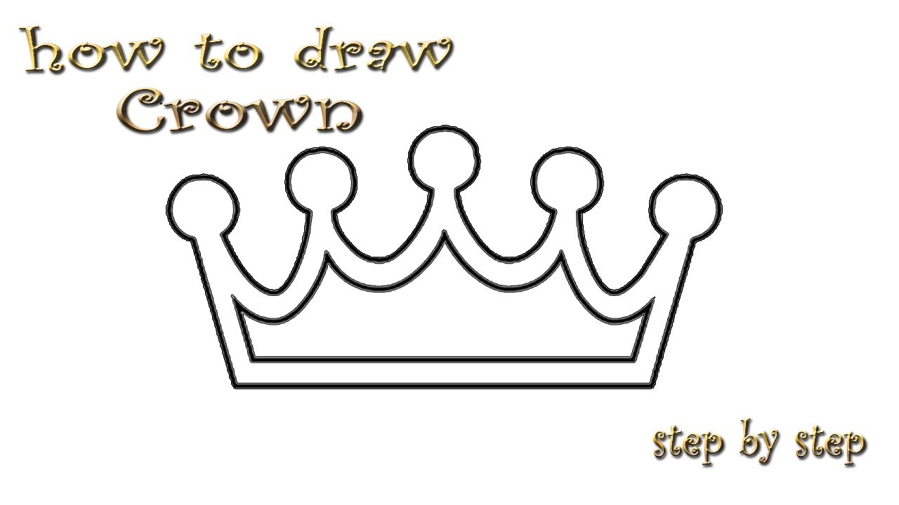 How To Draw A Crown Step By Step Como Desenhar Uma Coroa Youtube