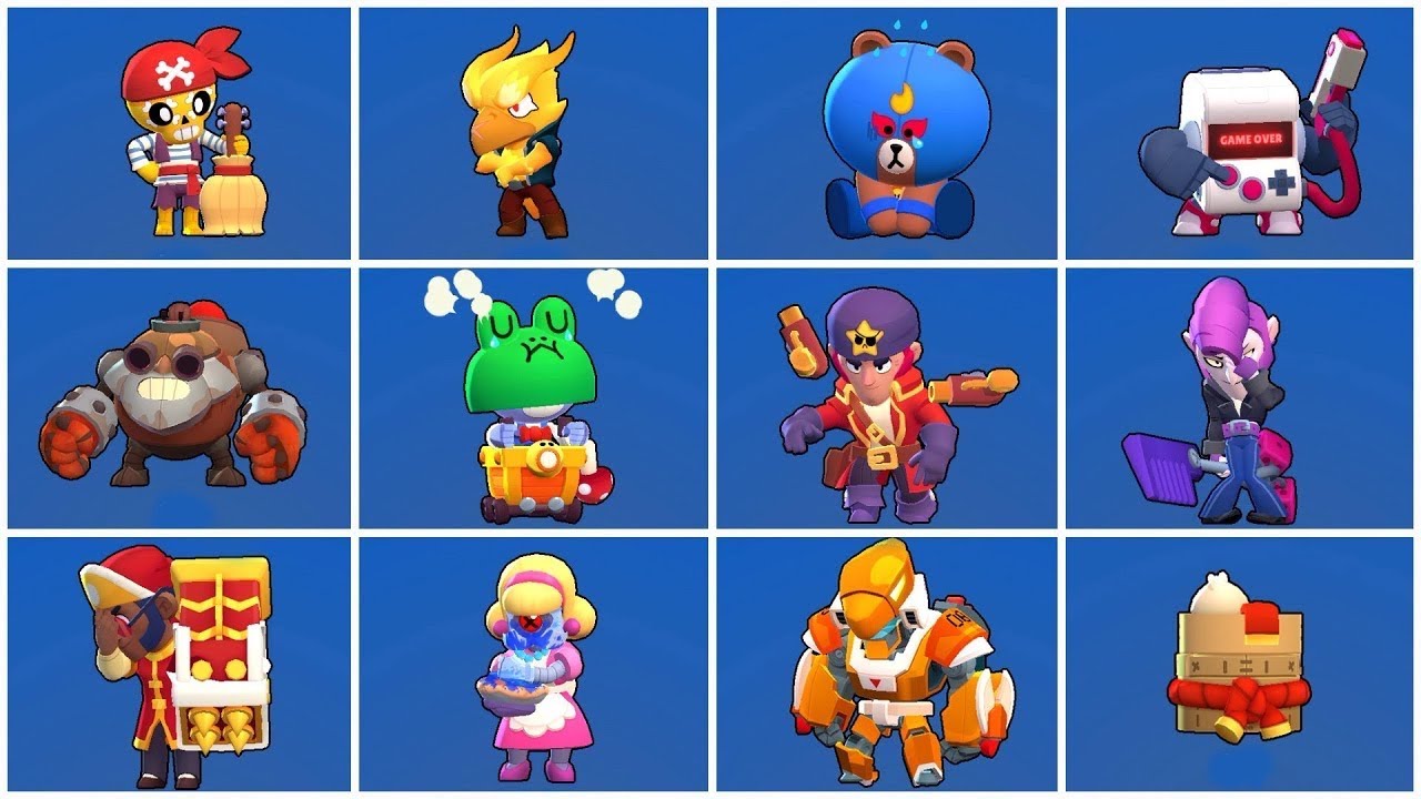 All New Skins New Brawlers Winning Pose Brawl Stars All New Skins New