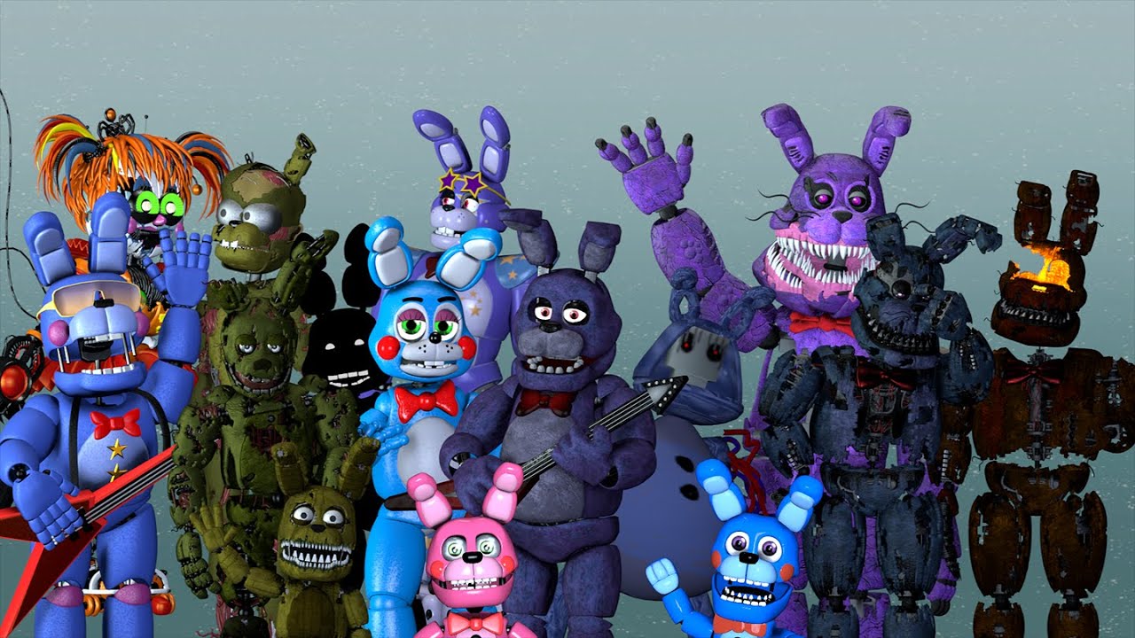 Fnaf Fnaf 1 Reacts To Every Bonnie In A Nutshell Gach