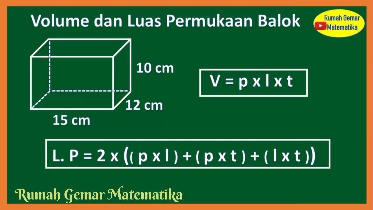 Cara Mudah Menghitung Volume Dan Luas Permukaan Balok Lengkap Dengan