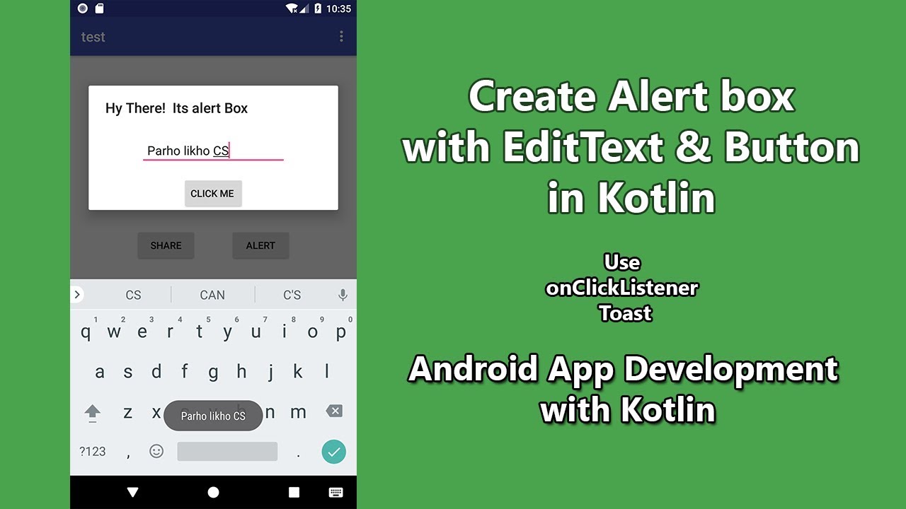 How To Make A Edittext Box Inside Alert Dialog Android Studio Tutorial