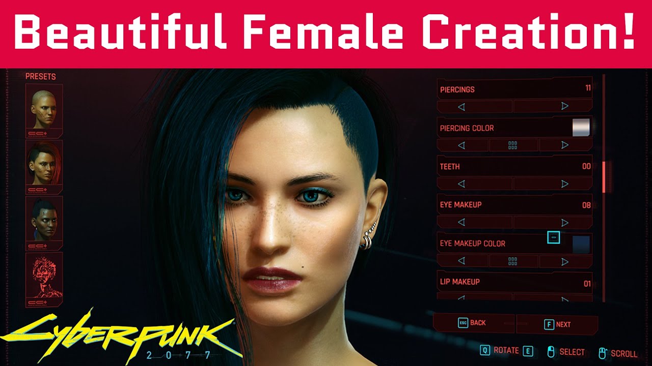 Cyberpunk 2077 Most Attractive Female Character Customization Youtube