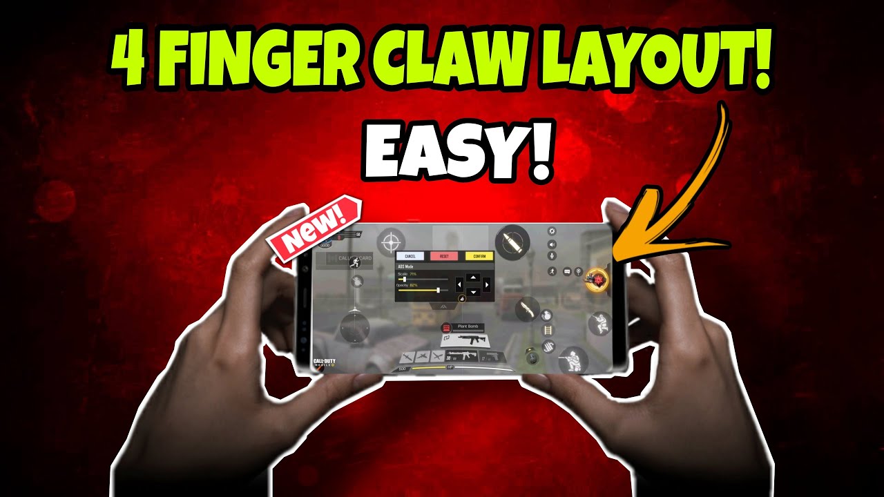 4 Finger Claw Cod Mobile Phone Best Claw Layout Cod Mobile Hud Setup