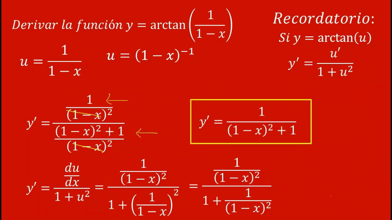 Derivadas Compuestas Regla De La Cadena Arcotangente De Una Raiz De