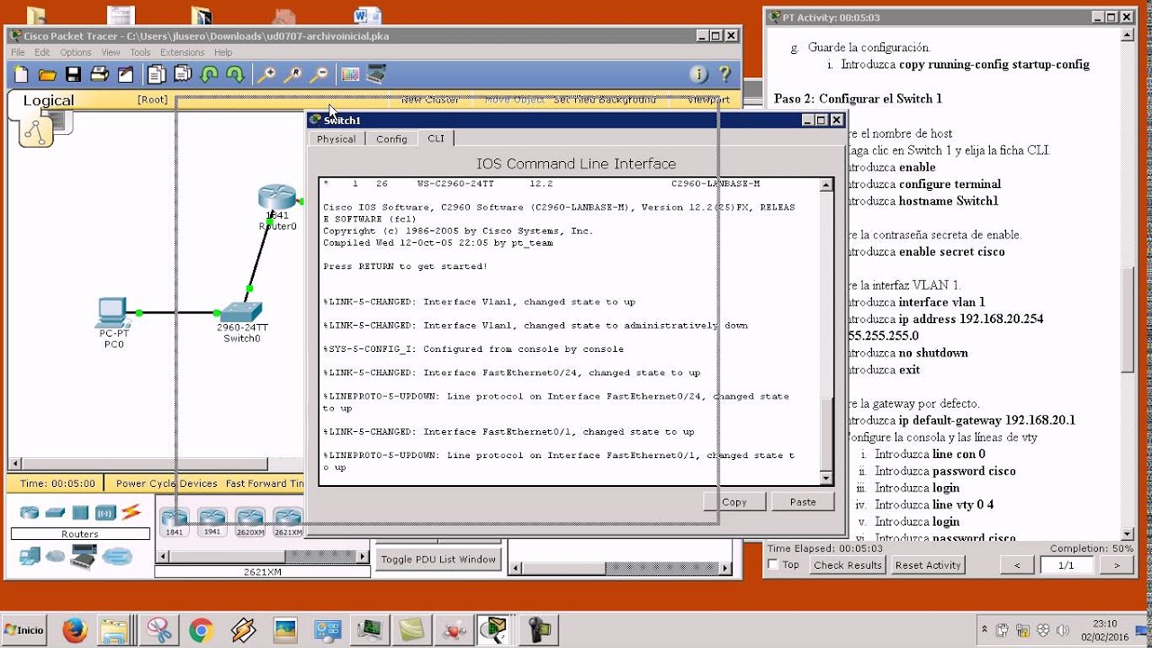 Configuracion Basica De Un Switch Cisco Packet Tracer Youtube Dubai