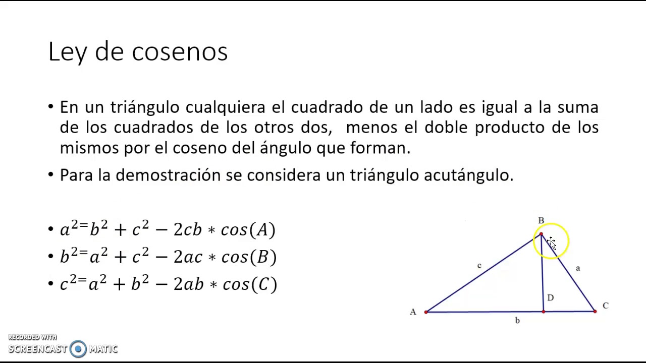 Ley De Los Senos Y Cosenos Con Excel Ejercicio Resuelto Youtube