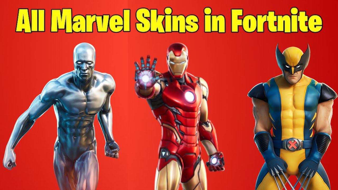 All Marvel Skins In Fortnite All 23 Seasons Marvel Series Outfits