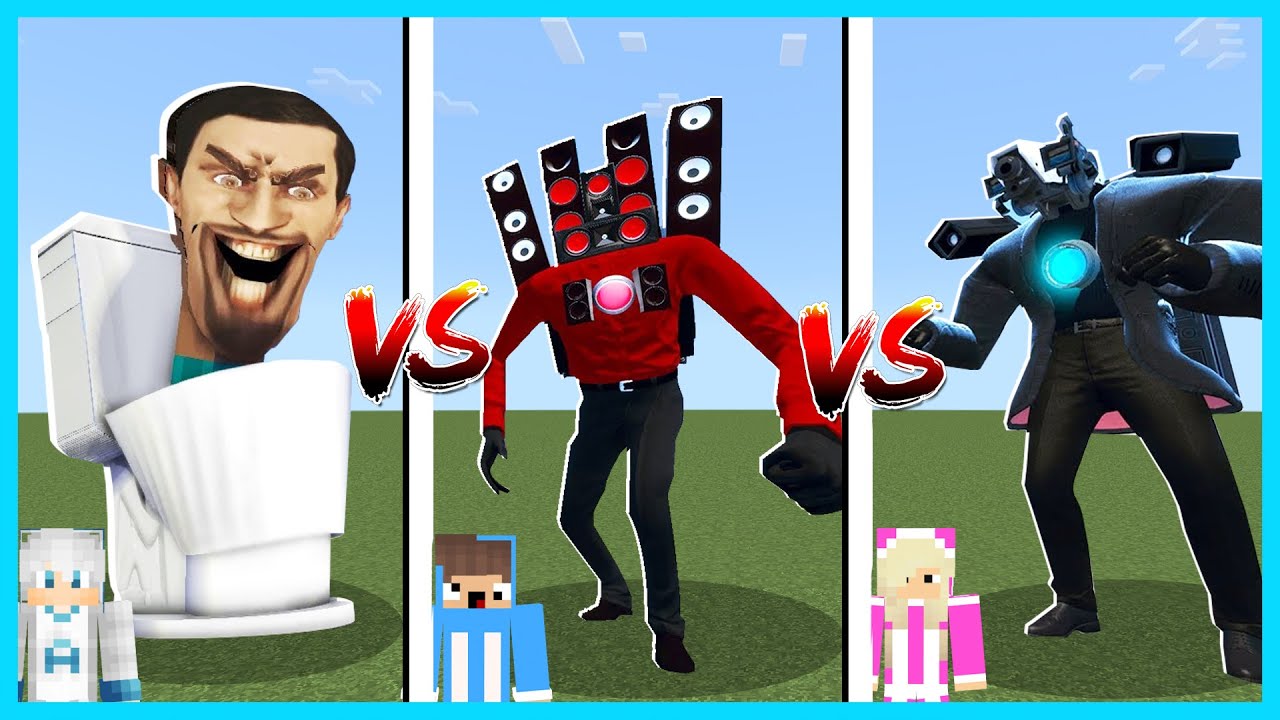 Titan Speakerman Titan Cameraman Vs 1000 Skibidi Toilet In Minecraft